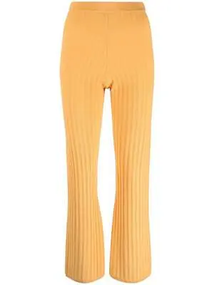 Sandro Rib-knit Trousers - Yellow