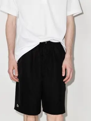 Lacoste Logo-patch Track Shorts - Black