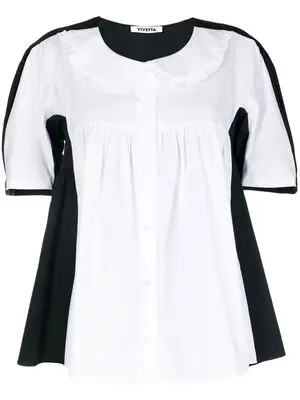 Vivetta Colour-block Ruffled Blouse