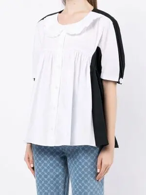 Vivetta Colour-block Ruffled Blouse