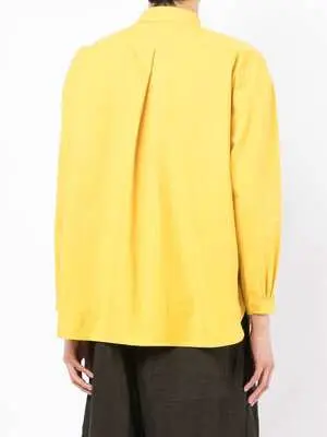 TOOGOOD Gathered Long-sleeve Linen Shirt