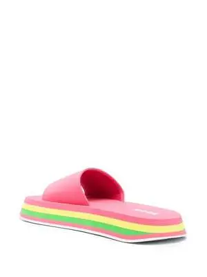 MSGM Rainbow Sole Open-toe Sandals - Pink