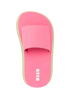 MSGM Rainbow Sole Open-toe Sandals - Pink