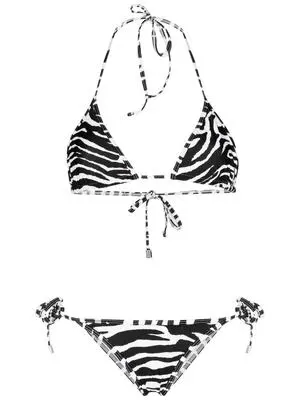 Attico Zebra Print Bikini Set