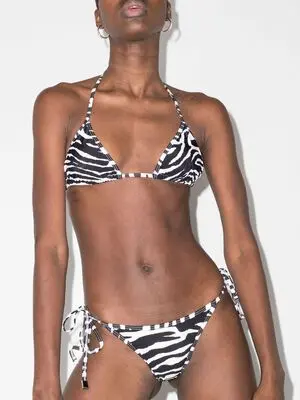 Attico Zebra Print Bikini Set