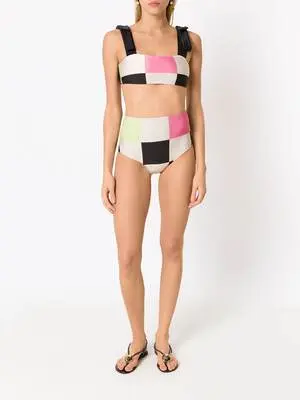 ADRIANA DEGREAS Check Print Bikini