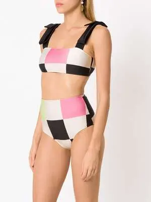 ADRIANA DEGREAS Check Print Bikini
