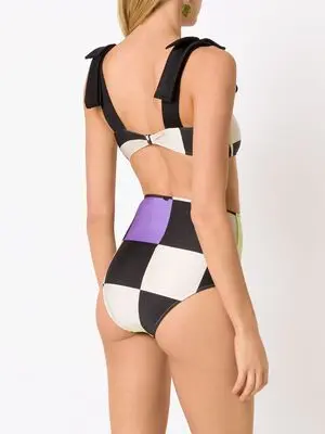 ADRIANA DEGREAS Check Print Bikini