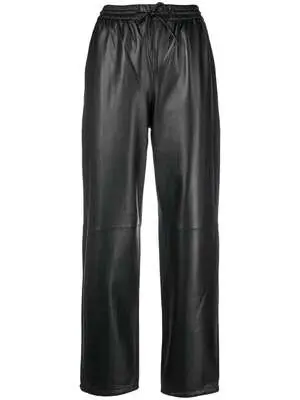 YVES SALOMON Straight-leg Lambskin Trousers