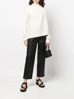 YVES SALOMON Straight-leg Lambskin Trousers