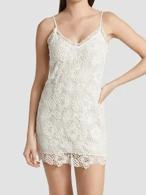Rag & Bone Aleah Crochet V-neck Minidress