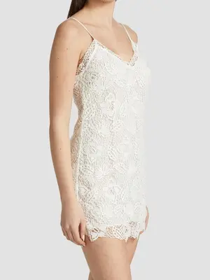 Rag & Bone Aleah Crochet V-neck Minidress