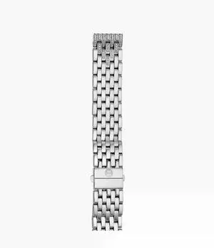 Michele 16mm Deco 16 Seven-link Diamond Bracelet - Silver
