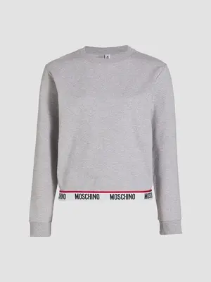 Moschino Core Logo-hem Crewneck Sweatshirt