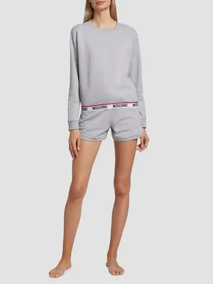 Moschino Core Logo-hem Crewneck Sweatshirt