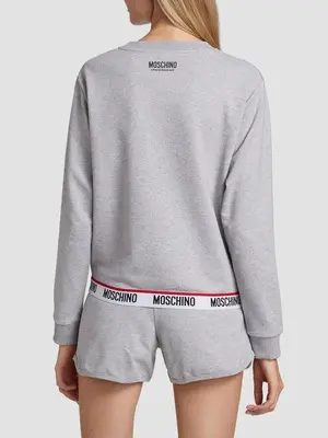Moschino Core Logo-hem Crewneck Sweatshirt