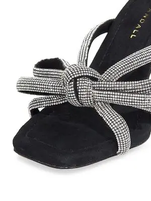 LOEFFLER RANDALL Bow Embellished Suede Mules