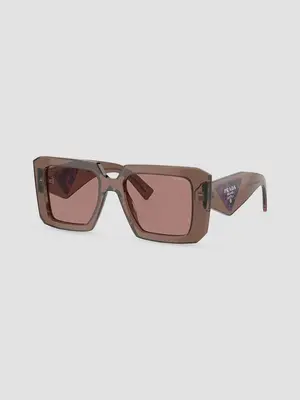 Prada 51mm Square Sunglasses - Light Brown