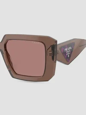 Prada 51mm Square Sunglasses - Light Brown