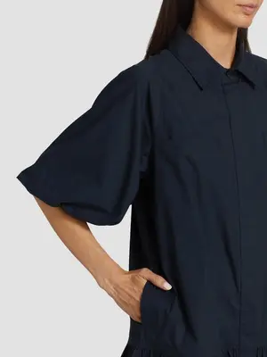 Simkhai Crissy Cotton Poplin Mini Shirtdress - Midnight