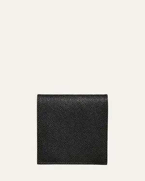 FERRAGAMO Gancini French Leather Wallet - Black
