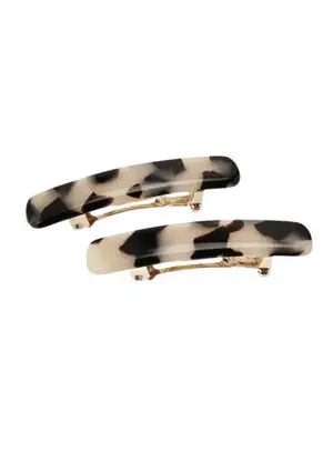 France Luxe Mini Classic Rectangle Barrettes - Ivory Tokyo