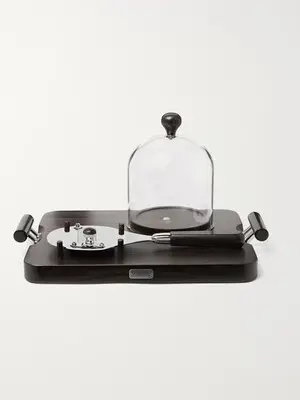LORENZI MILANO Ebony And Stainless Steel Truffle Shaver Set - Black