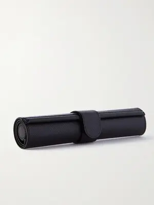 Smythson Travel Panama Cross-grain Leather Backgammon Roll