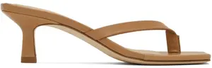 AeydĒ Aeyde Beige Wilma Heeled Sandals - Hazelnut
