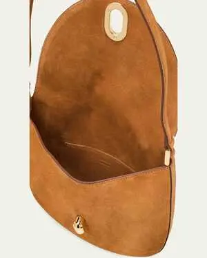Savette The Tondo Suede Hobo Bag - Black