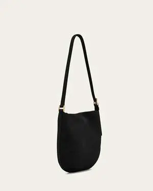 Savette The Tondo Suede Hobo Bag - Black