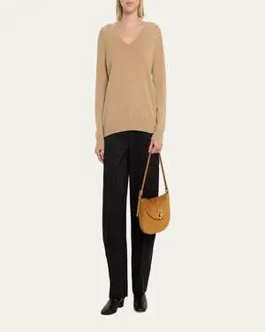 Savette The Tondo Suede Hobo Bag - Black