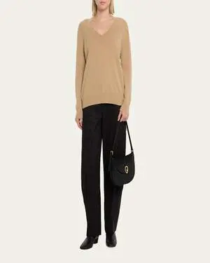 Savette The Tondo Suede Hobo Bag - Black