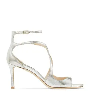 JIMMY CHOO Azia 75 Leather Sandals - Neutral