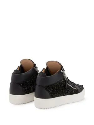 GIUSEPPE ZANOTTI Kriss Rhinestone-embellished High-top Sneakers