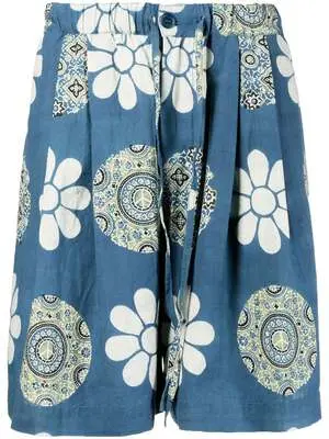 STORY MFG. Bridge Recycled Cotton Shorts - Blue