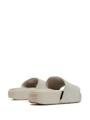 Y3 Leather And Suede Slides - Grey