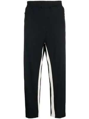 Neil Barrett Cropped Cotton Track Pants - Black