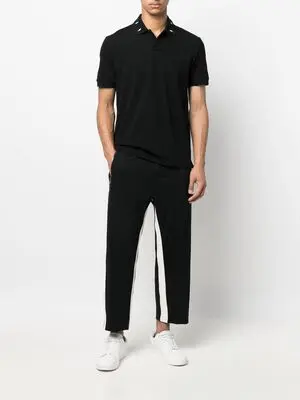 Neil Barrett Cropped Cotton Track Pants - Black