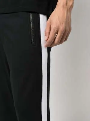 Neil Barrett Cropped Cotton Track Pants - Black