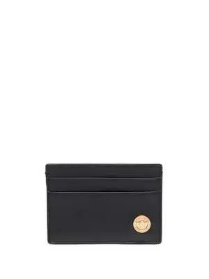 Versace Medusa Leather Cardholder - Black