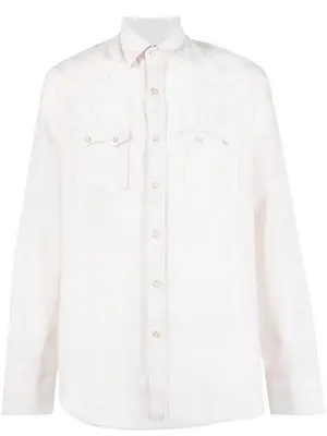 LARDINI Striped Flap-pockets Shirt