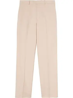 Off-White Cotton Tailored Trousers - Neutrals