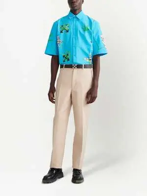 Off-White Cotton Tailored Trousers - Neutrals