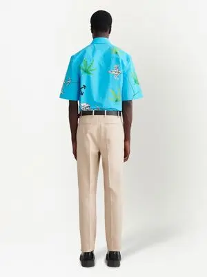 Off-White Cotton Tailored Trousers - Neutrals