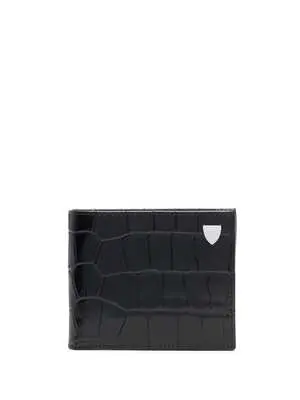 ASPINAL OF LONDON Embossed Croc Wallet - Black