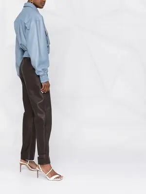 THE MANNEI Nice Leather Bomber Jacket