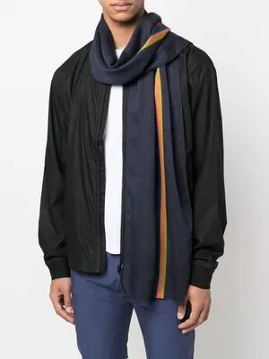 Paul Smith Striped Virgin Wool-blend Scarf