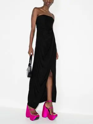Gauge81 Silk Strapless Wrap Dress