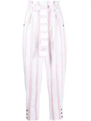 IRO PARIS Rula Striped Cropped Trousers
